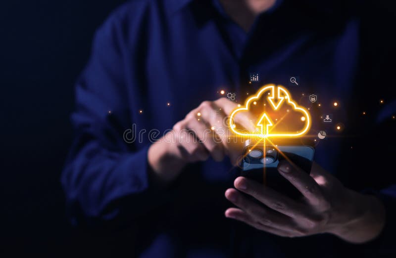 Cloud Computing Show Diagram Representation Technology Icons the ... Cloud Computing Show Diagram Representation Technology Icons the ...