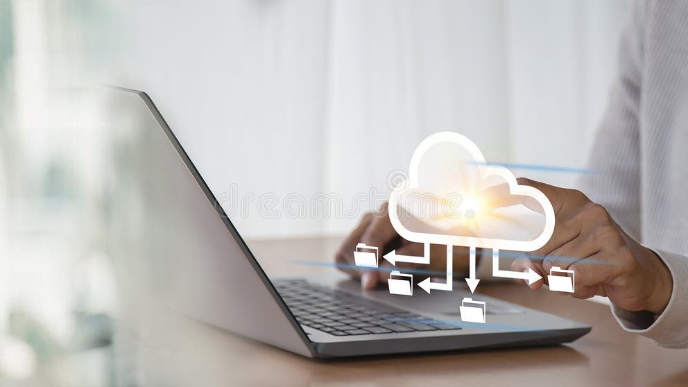 Cloud Computing Shown in Hand Cloud Technology Data Storage, Data ...