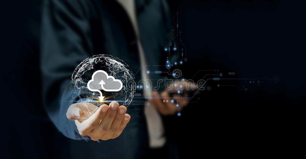 Cloud Computing Shown in Hand Cloud Technology Data Storage, Data ...