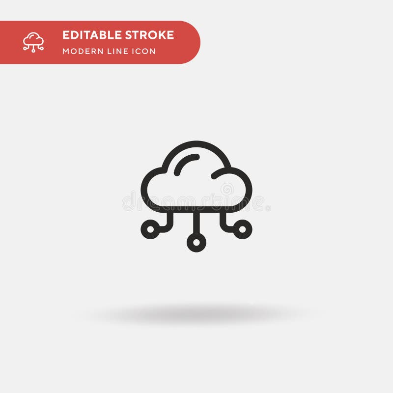 Cloud Computing Simple Vector Icon. Illustration Symbol Design Template ...