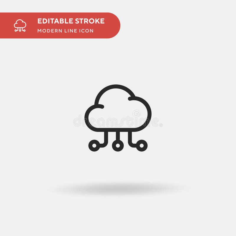 Cloud Computing Simple Vector Icon. Illustration Symbol Design Template ...