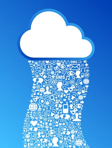 Cloud Computing Social Media Network Background Stock Vector ...