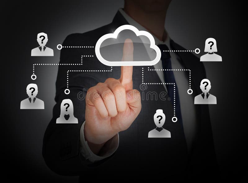 Cloud Computing Social Network Stock Illustration - Illustration of ...