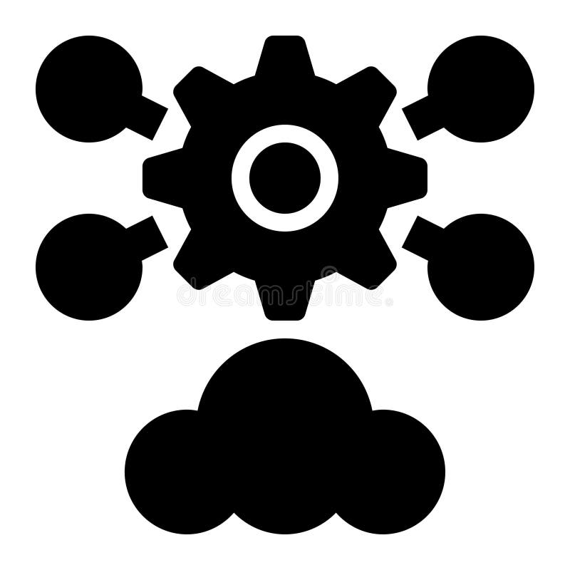 Cloud Infrastructure, Cloud Computing, Infrastructure Glyph Solid Icon Stock Photo ...