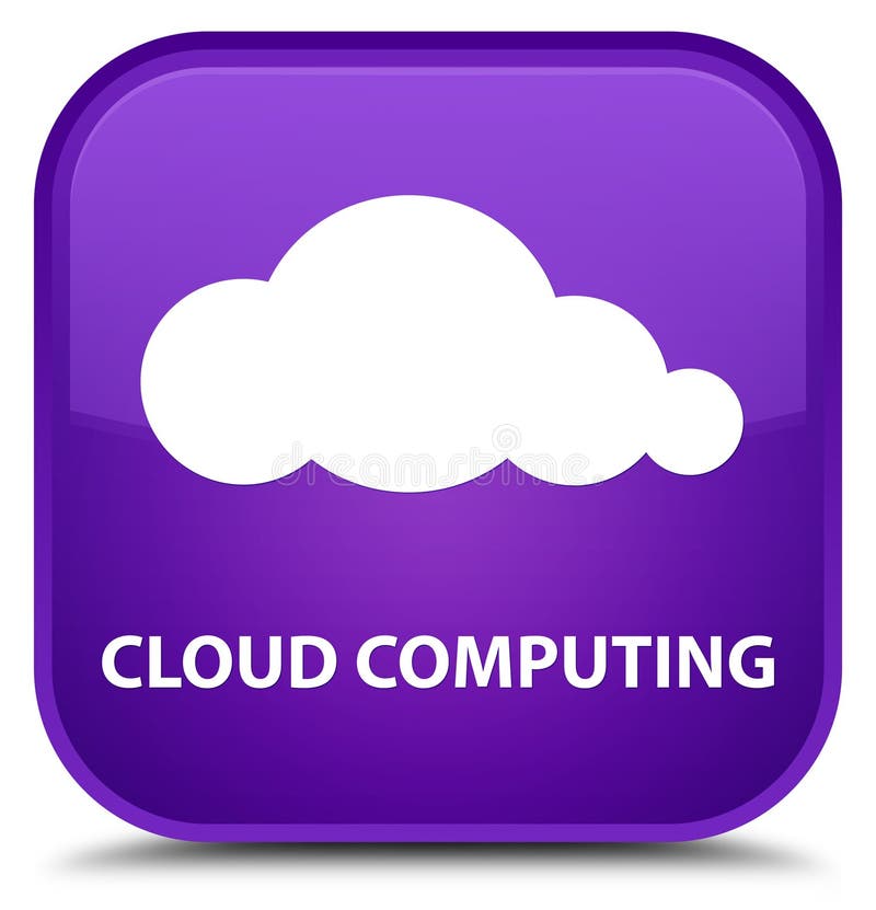 Cloud Computing Special Purple Square Button Stock Illustration ...