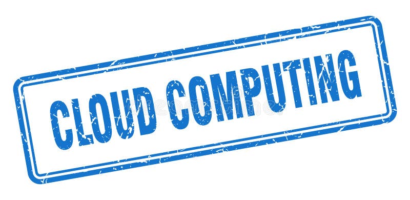 Cloud computing stamp stock vector. Illustration of seal - 196579228