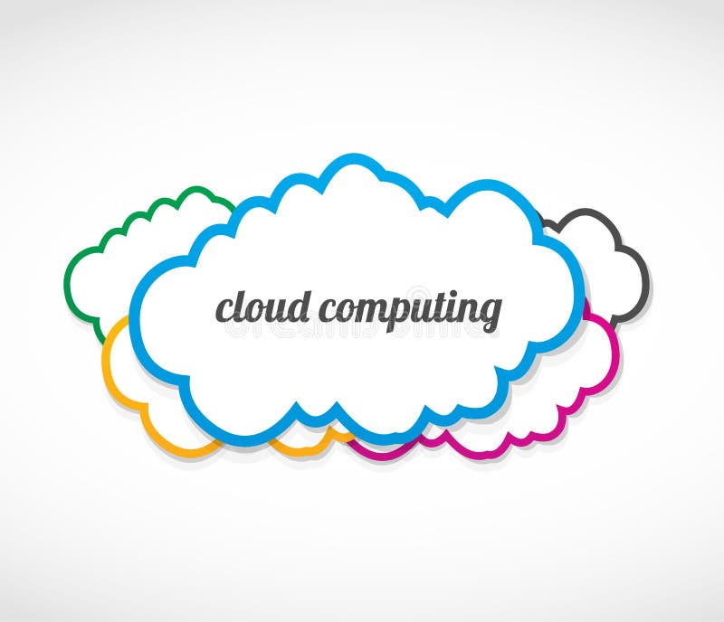 Cloud computing stickers stock vector. Illustration of computing - 40355480