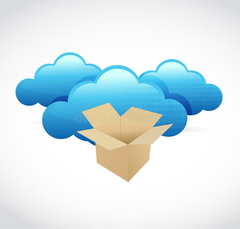Cloud Computing Storage Box Concept Stock Illustration - Illustration ...