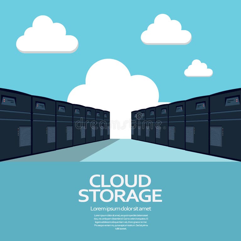 Cloud Computing Storage Concept. Eps10 Vector Stock Vector - Illustration of introduction ...