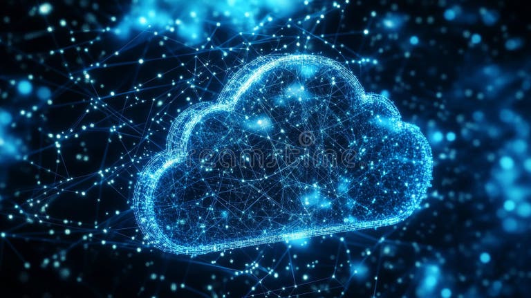 Cloud Computing and Cloud Storage Concepts. Digital Clouds with Digital ...