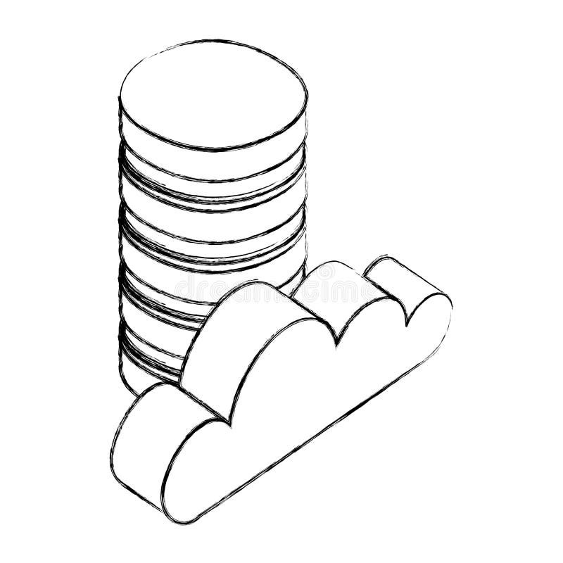 Cloud Computing Storage Database Digital Network Stock Illustration Illustration Of Cloud