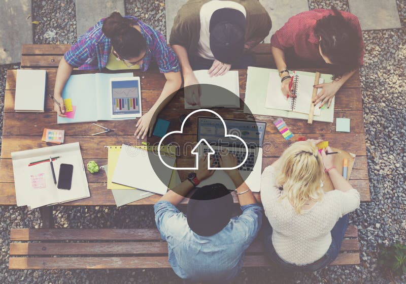 Cloud Computing Storage Internet Transfer Digital Concept Stock Image