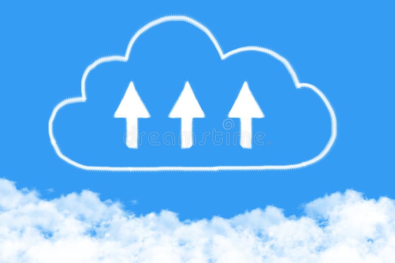 Cloud Computing Storage Internet Transfer Cloud Shape Stock ...