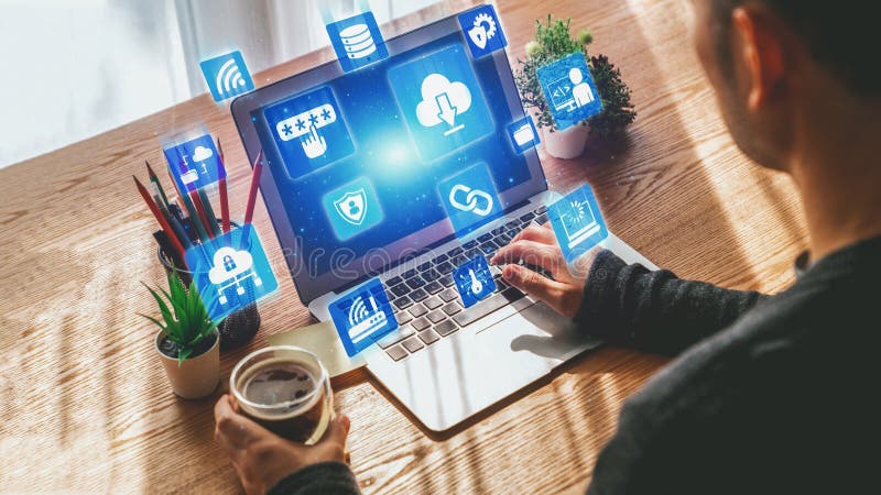 Cloud Computing Strategy To Power Digital Business Growth Spire Stock Illustration ...