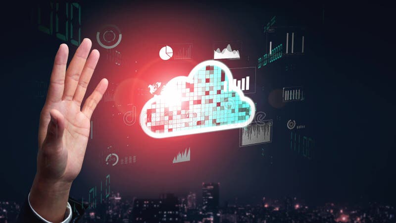 Cloud Computing Strategy To Power Digital Business Growth Thunk Stock Footage - Video of digital ...