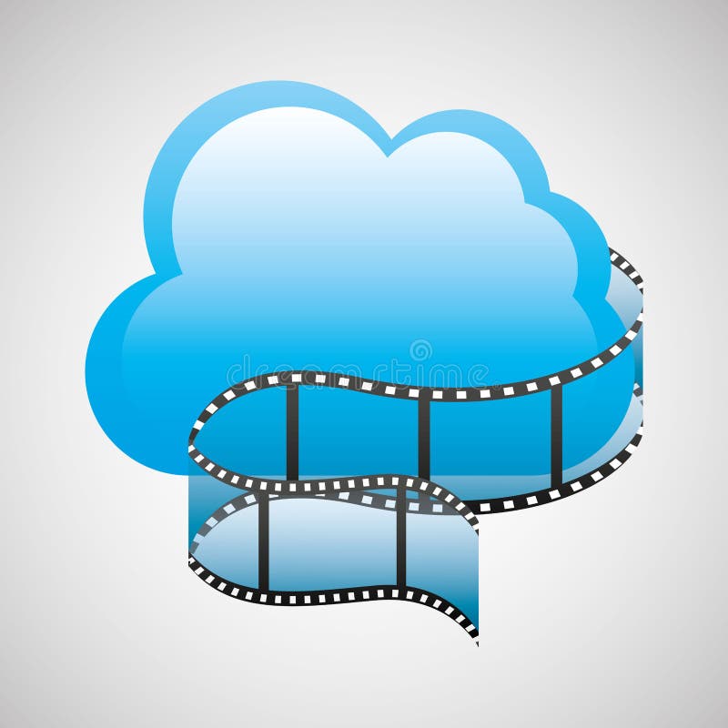 Cloud computing strip film stock vector. Illustration of service - 81628259