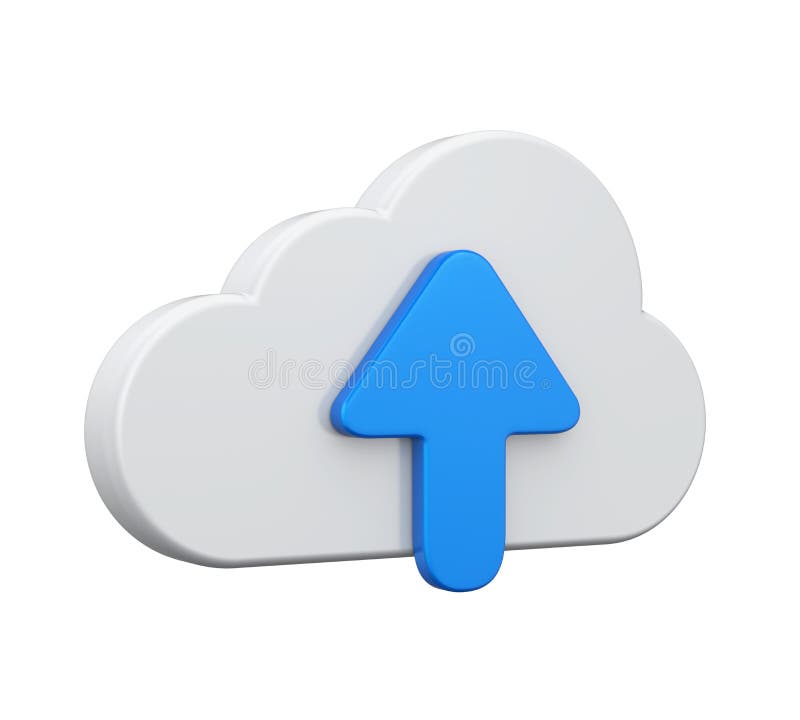 Cloud Computing Symbol with Server Rack Stock Illustration ...