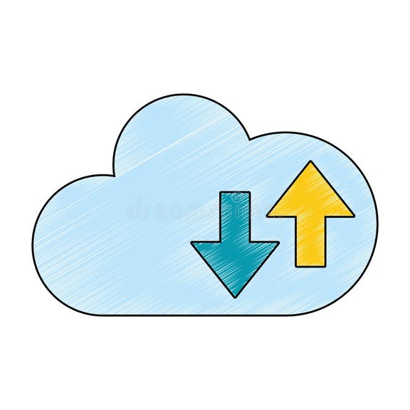 Cloud Computing Symbol Scribble Stock Vector - Illustration of service, network: 145534949