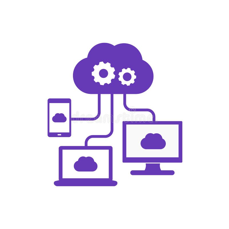 Cloud Computing Technologies Icon Stock Vector - Illustration of design ...