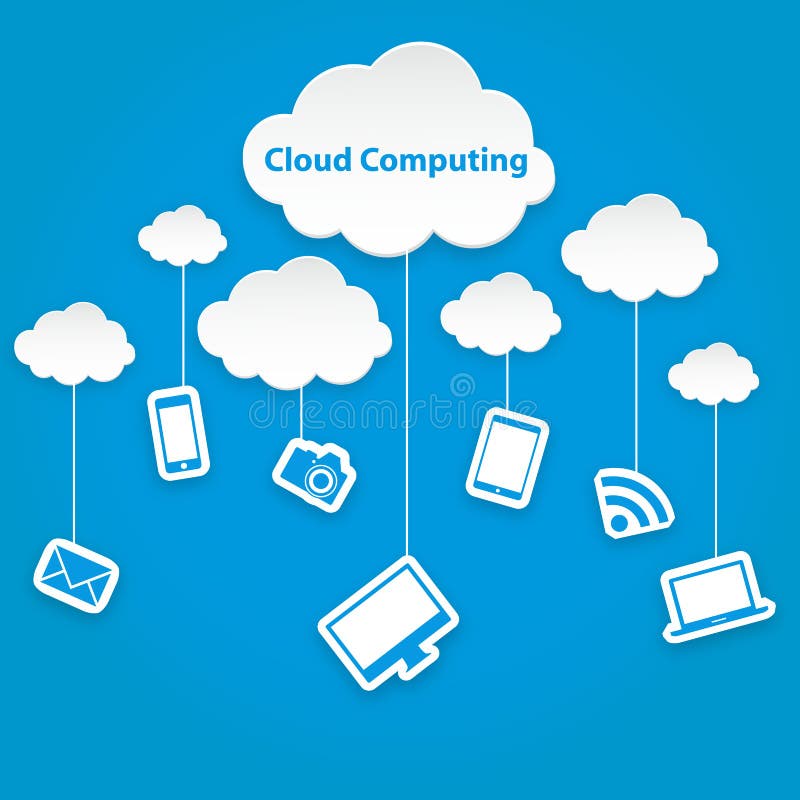 Cloud Computing Technology Abstract Scheme Eps10 Vector Illustration ...