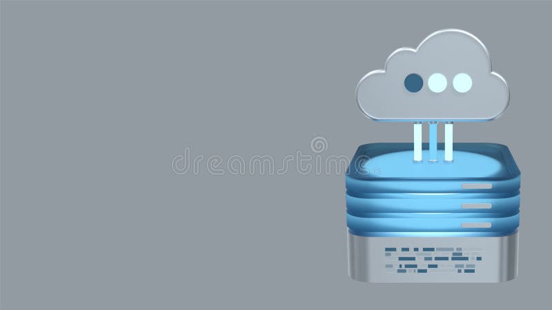 Cloud Computing Technology Animation Cloud Data Center With Hosting Server Network And