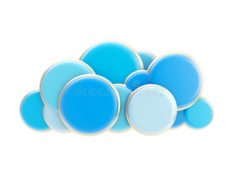 Cloud Computing Technology Blue Icon Stock Illustration - Illustration ...