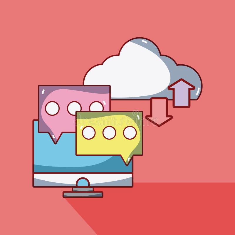 Cloud computing technology stock vector. Illustration of download ...