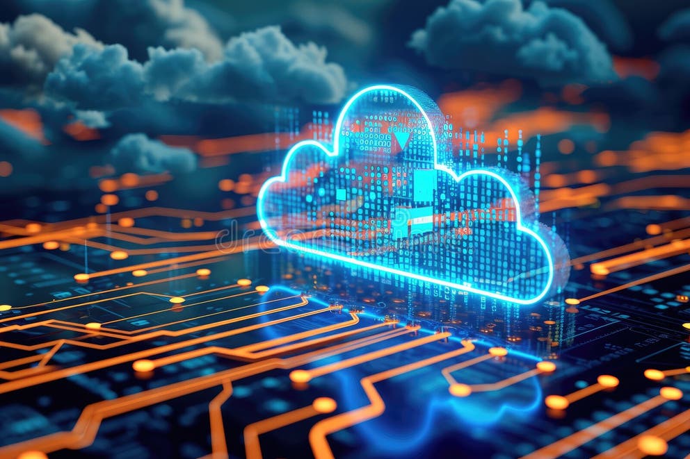 Cloud Computing Technology Cloud Computing Network Data Storage Technology Service Cyber ...