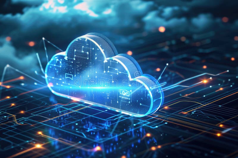 Cloud Computing Technology Cloud Computing Network Data Storage Technology Service Cyber ...