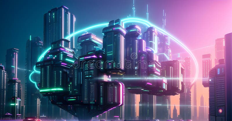 Illustration Concept of Cloud Computing Service Future Data Storage ...