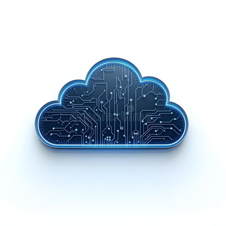 Cloud Computing Technology Concept with Circuit Board Design for Data ...