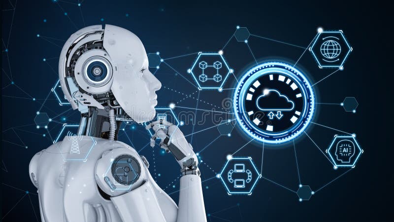 Cloud computing technology stock illustration. Illustration of android ...