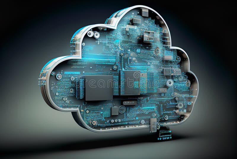 Cloud Computing Technology Concept Generative Ai Stock Image Image