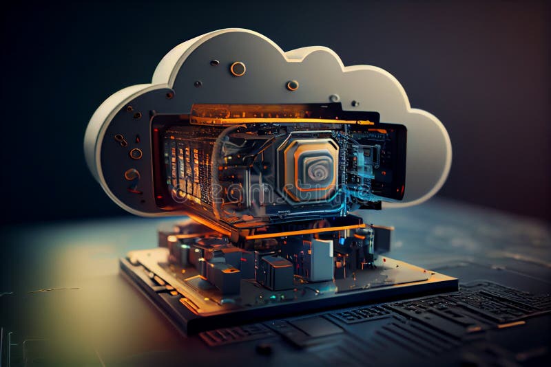 Cloud Computing Technology Concept Generative Ai Stock Image Image Of
