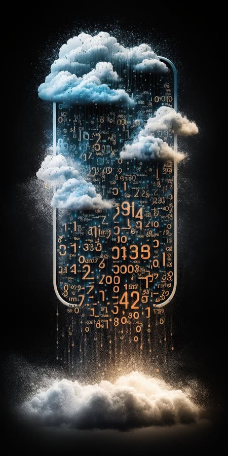 Cloud Computing Technology Concept, Created with Generative AI Technology Stock Photo - Image of ...