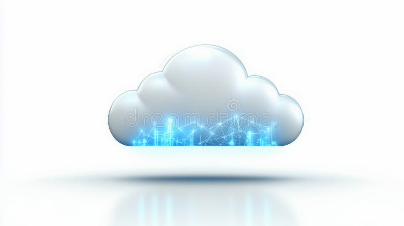 Cloud Computing Technology Connecting Digital Devices And Data Centers Stock Illustration