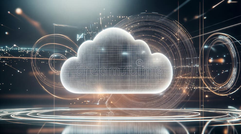 Cloud Computing Technology Connecting Global Networks and Data Storage Stock Image - Image of ...