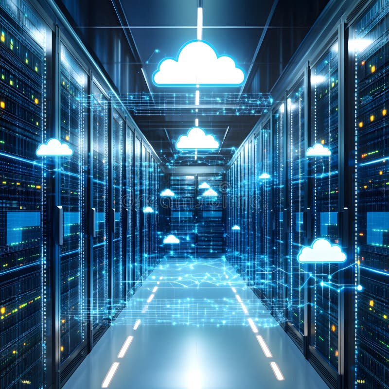 Cloud Computing Technology Connecting Servers in a Data Center ...