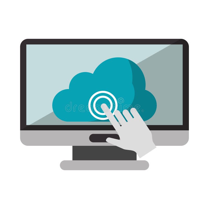 Cloud computing technology stock vector. Illustration of cursor - 144551084