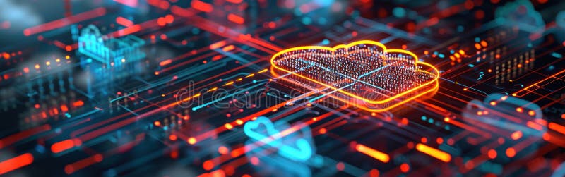 Cloud Computing Technology. Digital Data Transfer and Storage. Banner ...