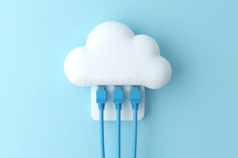 Cloud Computing Technology Digital Environment Graphic Design Stock ...