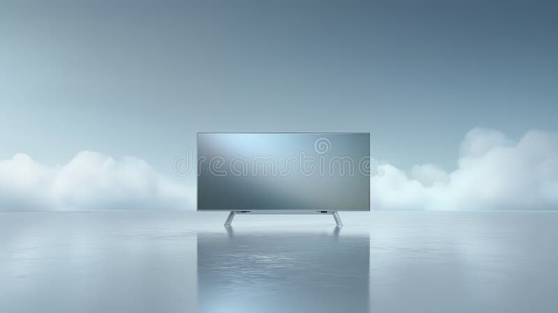 Cloud Computing Technology Displayed on a Vibrant Television Screen ...