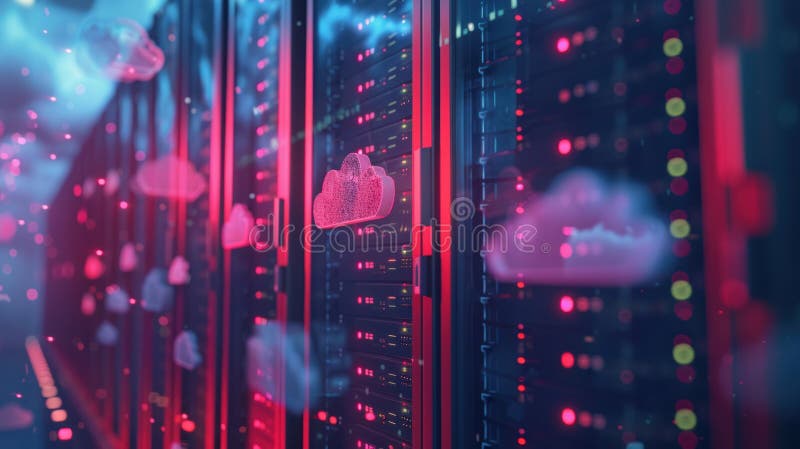 Cloud Computing Technology Featuring a Cloud Server with Data Flowing ... Cloud Computing Technology Featuring a Cloud Server with Data Flowing ...