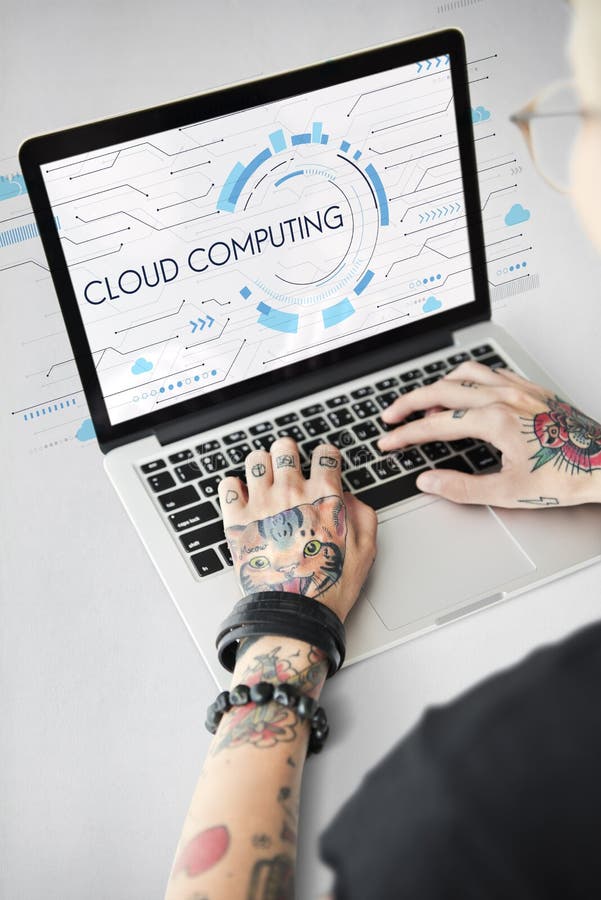 Cloud Computing Technology Hub Graphic Concept Stock Image - Image of ...