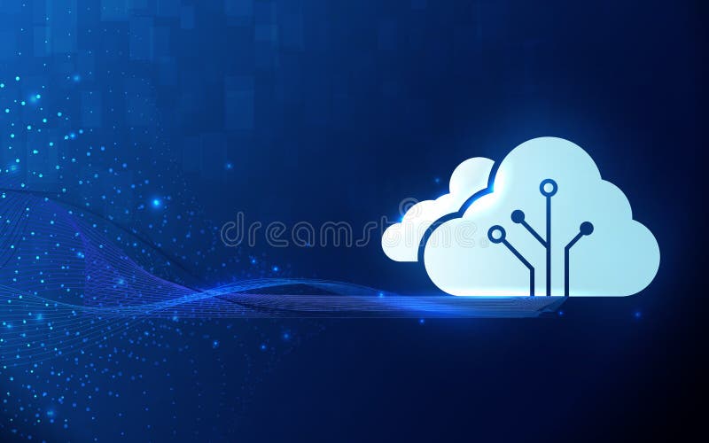 Cloud Computing Technology Internet Big Data Visualization Technologies Algorithms Stock Vector