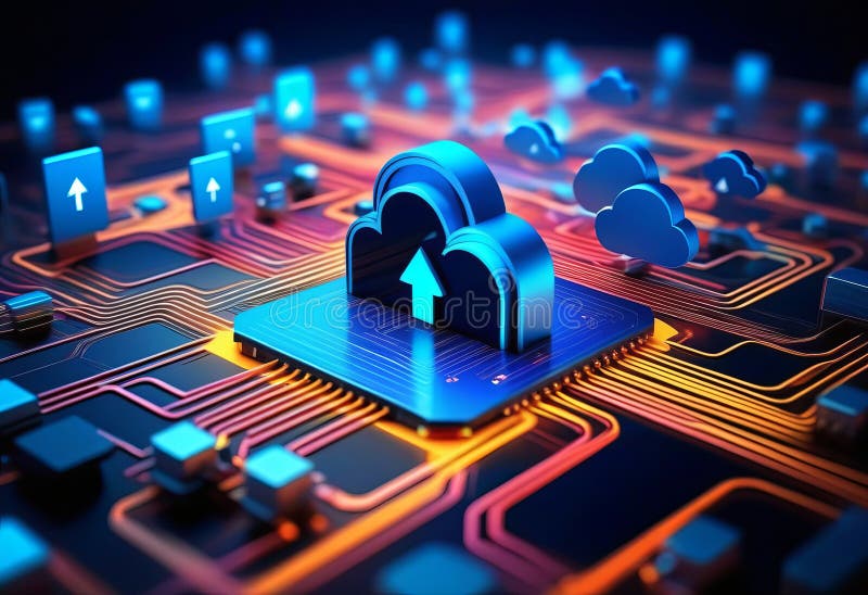 Cloud Computing Technology Internet on Converging Point Stock ...