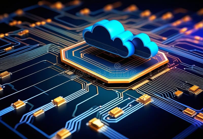 Cloud Computing Technology Internet on Converging Point Stock ...