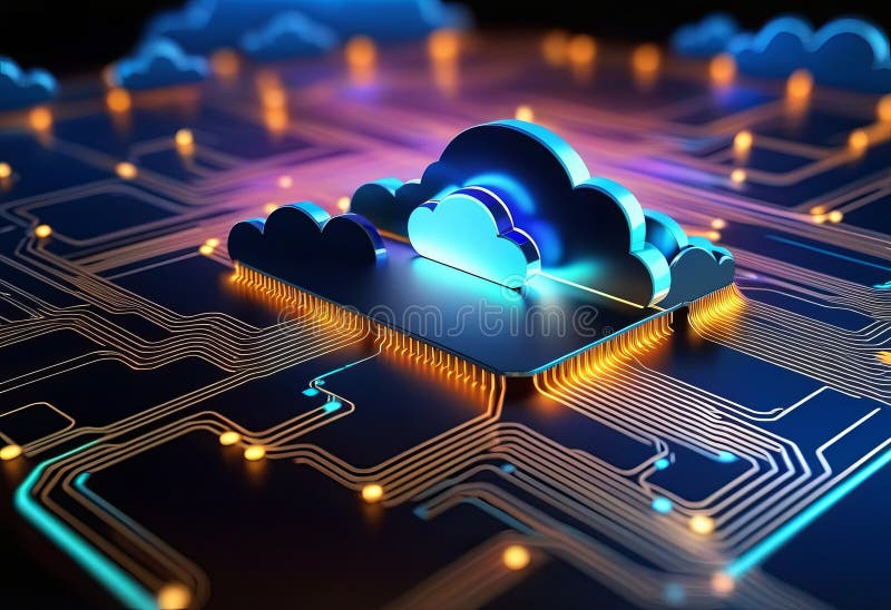 Cloud Computing Technology Internet on Converging Point Stock ...