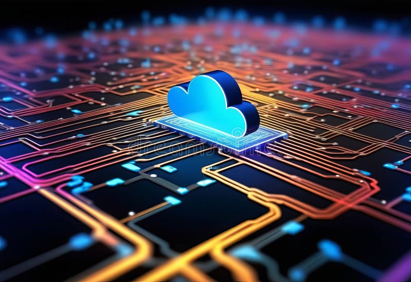 Cloud Computing Technology Internet on Converging Point Stock ...