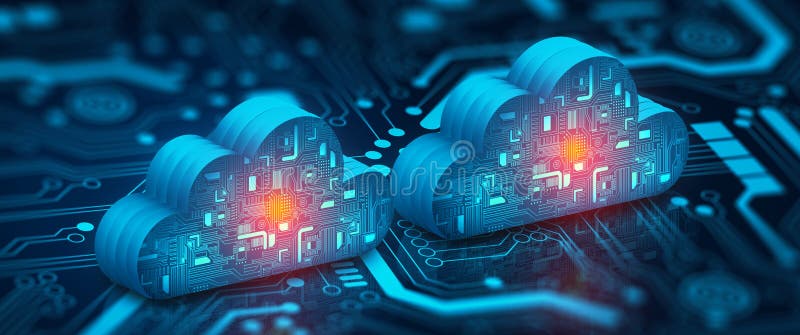 Cloud Computing Technology Internet Storage Network Stock Illustration ...